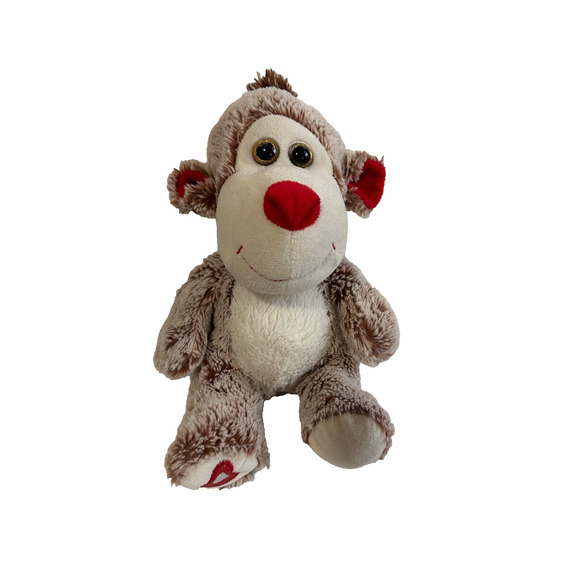 Kellytoy | Toys | Kellytoy Brown Red Monkey Heart Red Stuffed Animal ...